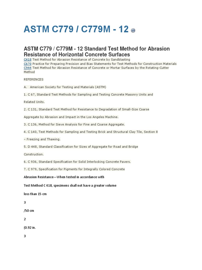 Astm Codes For Paving Tiles | PDF