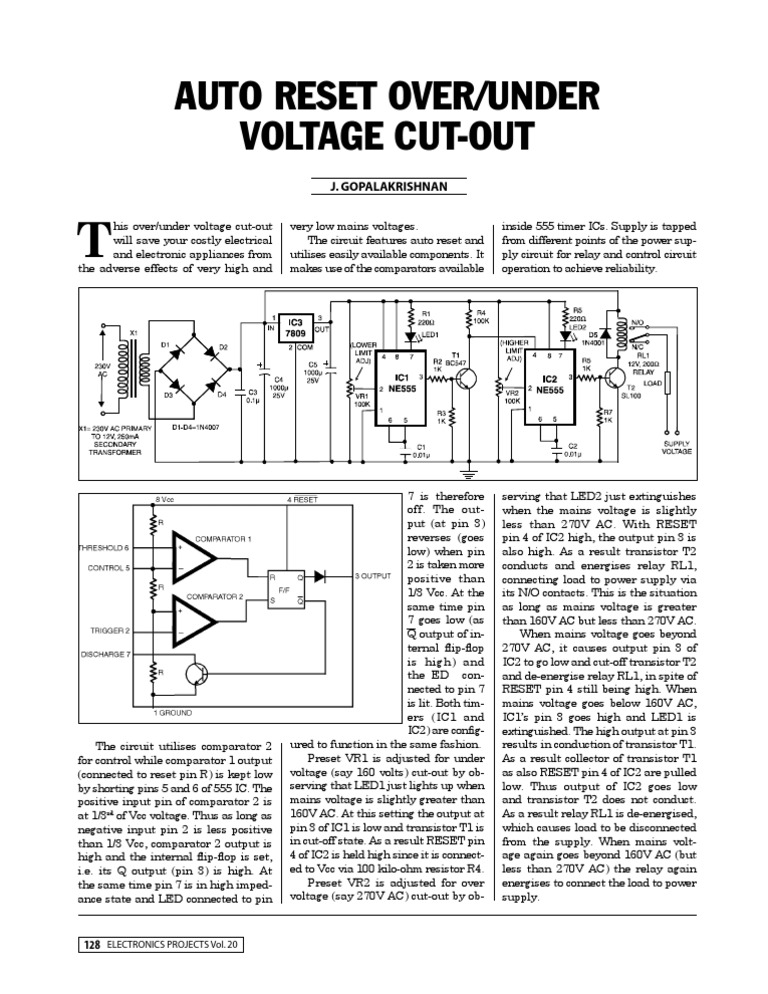 Auto Reset Over-Under | PDF | Electronic Circuits | Power Supply