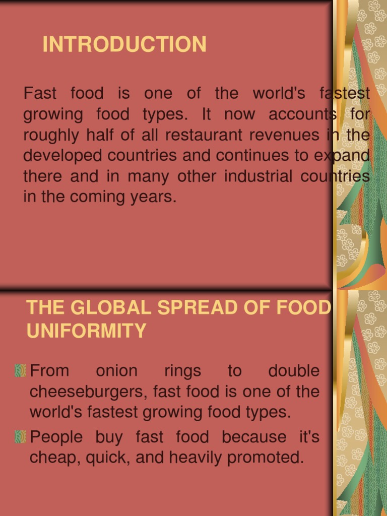 Fast Food | PDF | Fast Food | Fast Food Restaurants