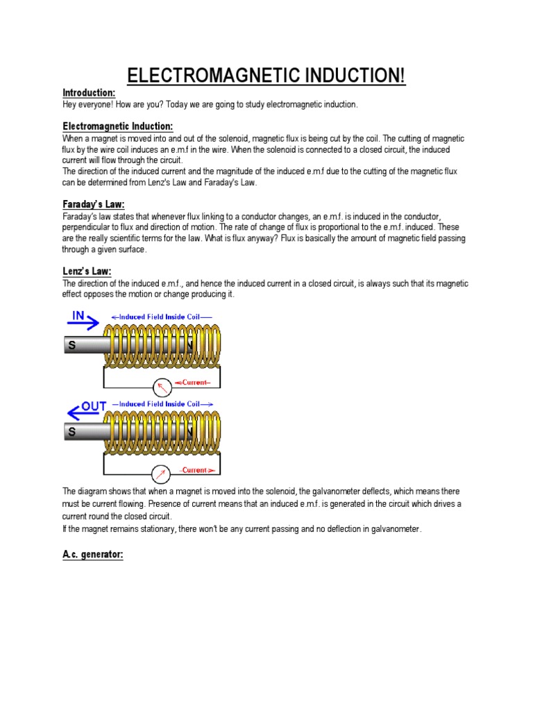 Physics Formula List | PDF | Electromagnetic Induction | Transformer
