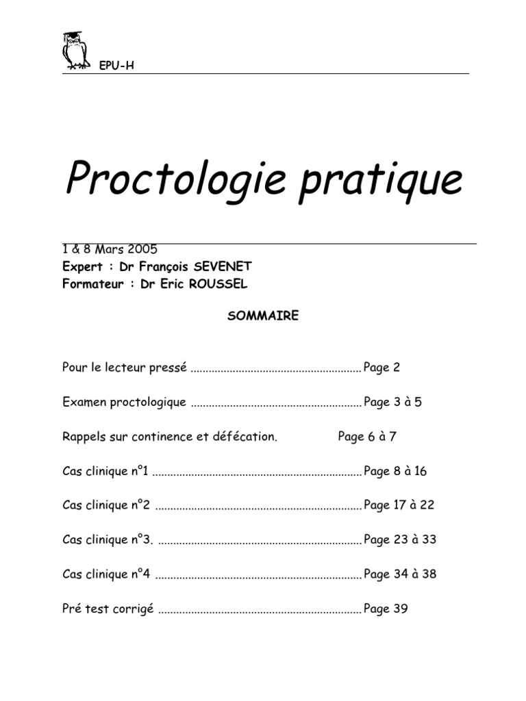 Proctologie Pratique | PDF | Pathologie hémorroïdaire | Rectum