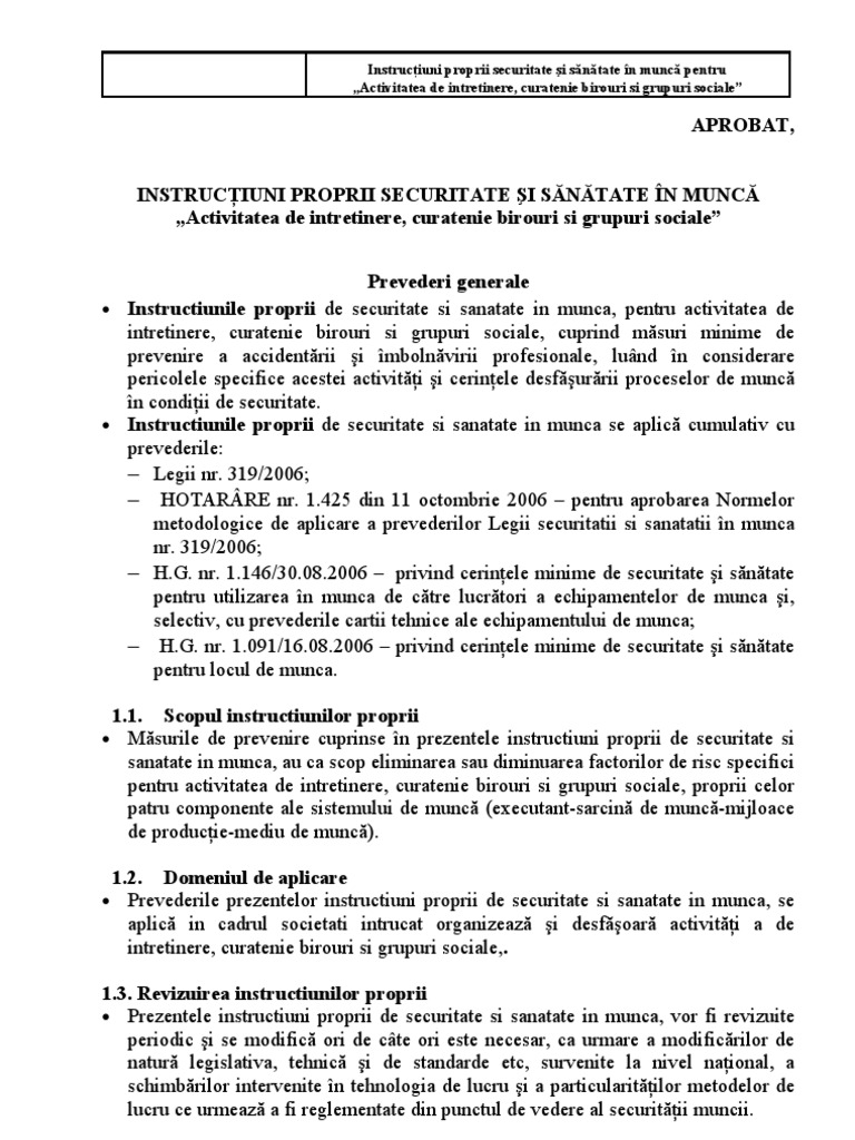 IPSSM Activitatea de Intretinere, Curatenie Birouri, Grupuri Sociale | PDF