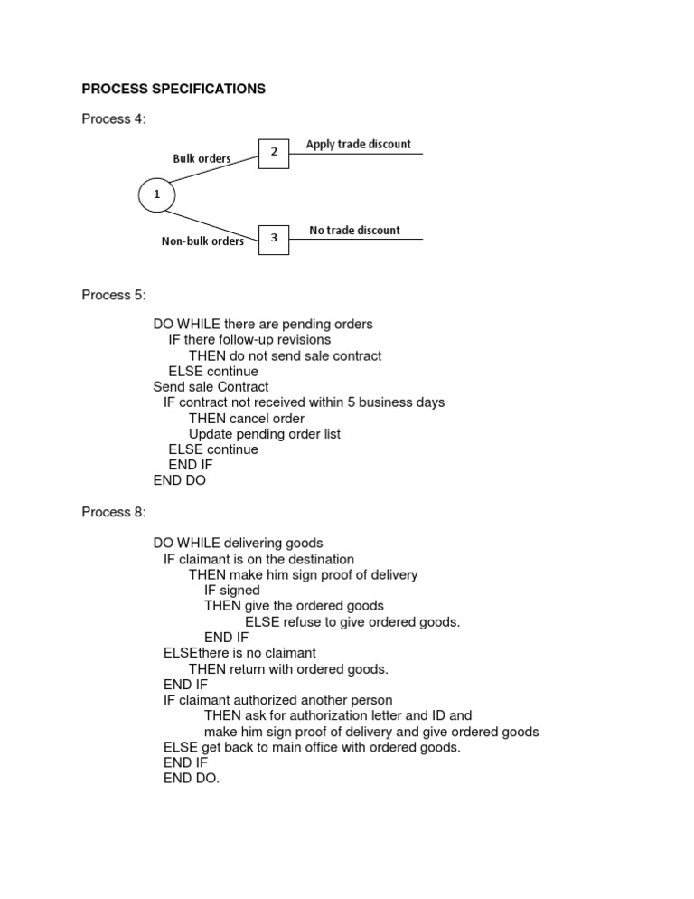 Process Specifications: 2 Bulk Orders Apply Trade Discount | PDF