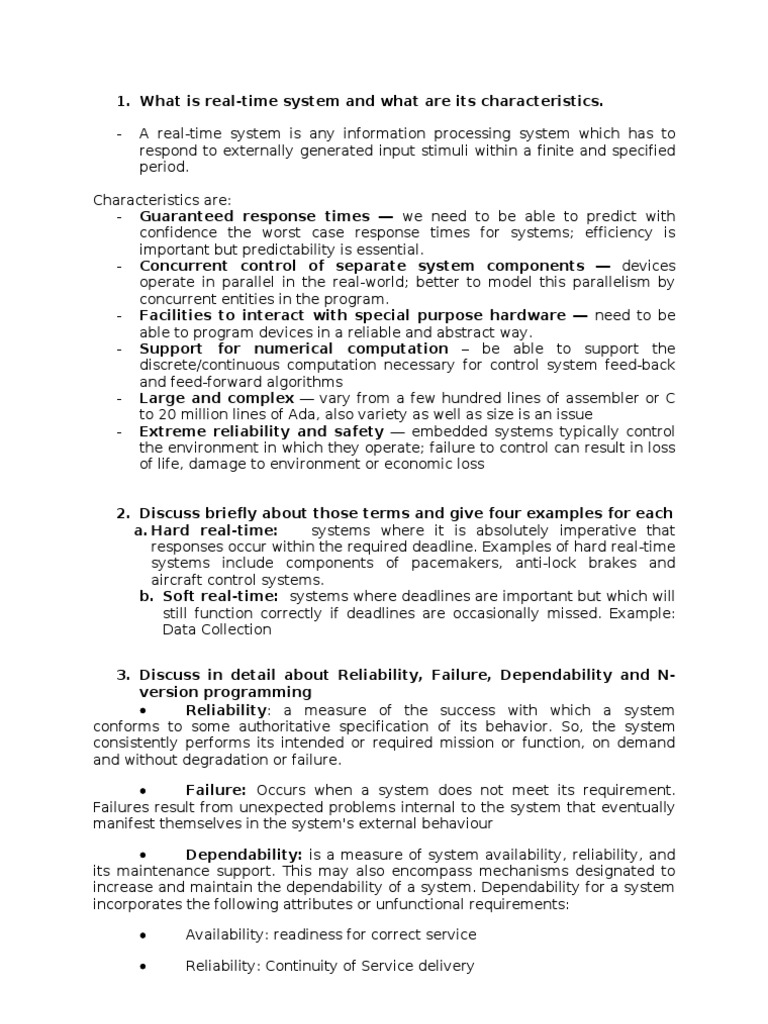 Real Time System Assignment Pdf Real Time Computing Method Computer Programming