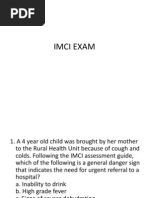 IMCI Quiz | PDF | Pneumonia | Diarrhea