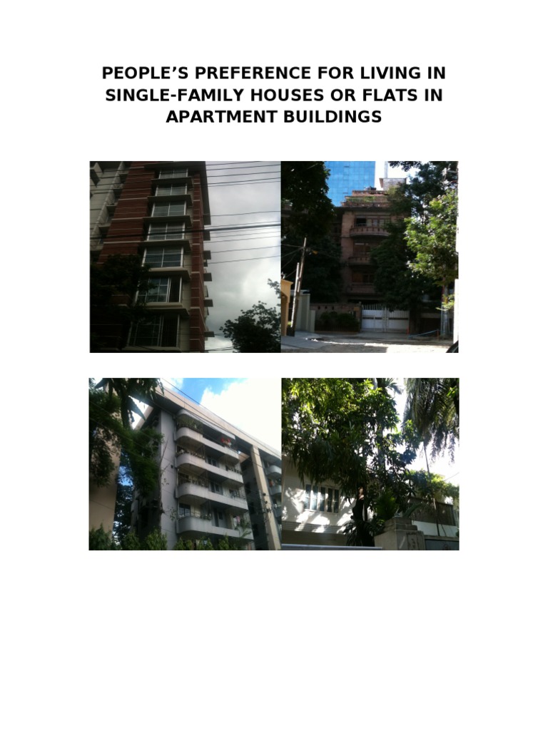 People'S Preference For Living in Single-Family Houses or Flats in ...