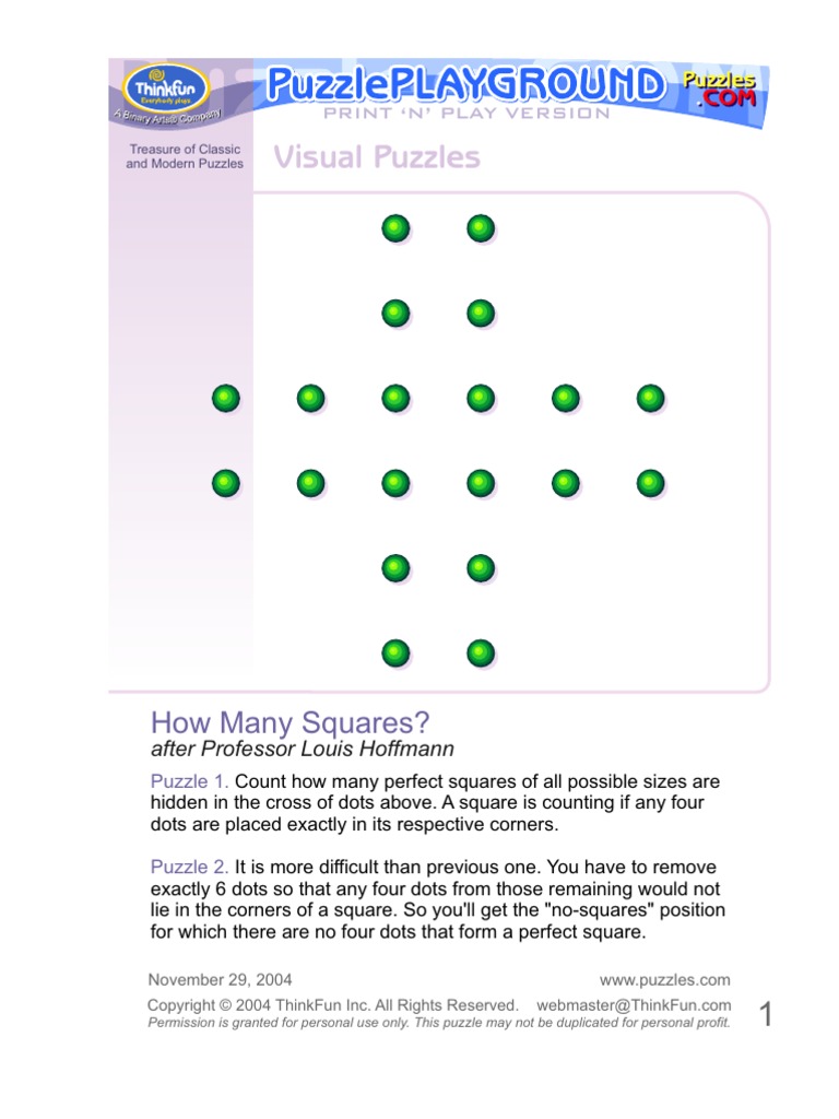 How Many Squares Print Play | PDF | Leisure | Teaching Mathematics