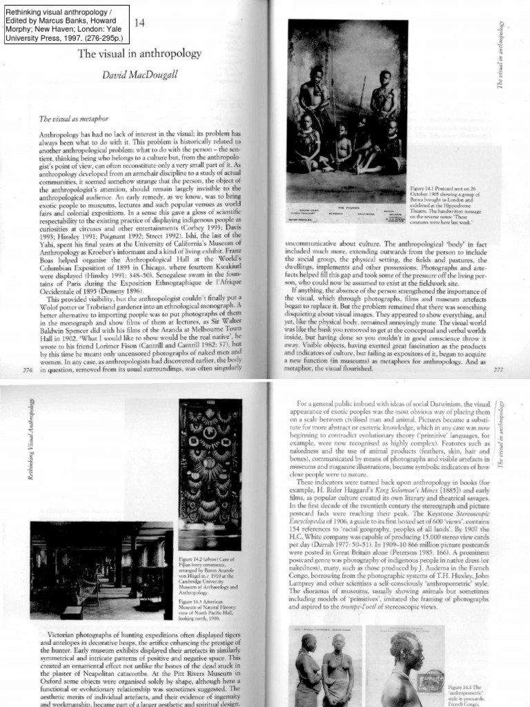 The Role of Visuals in Anthropology | PDF | Anthropology | Ethnography