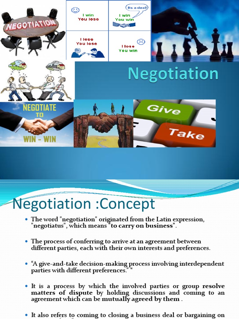Understanding Negotiation: Concepts, Models, Tactics and Elements of ...