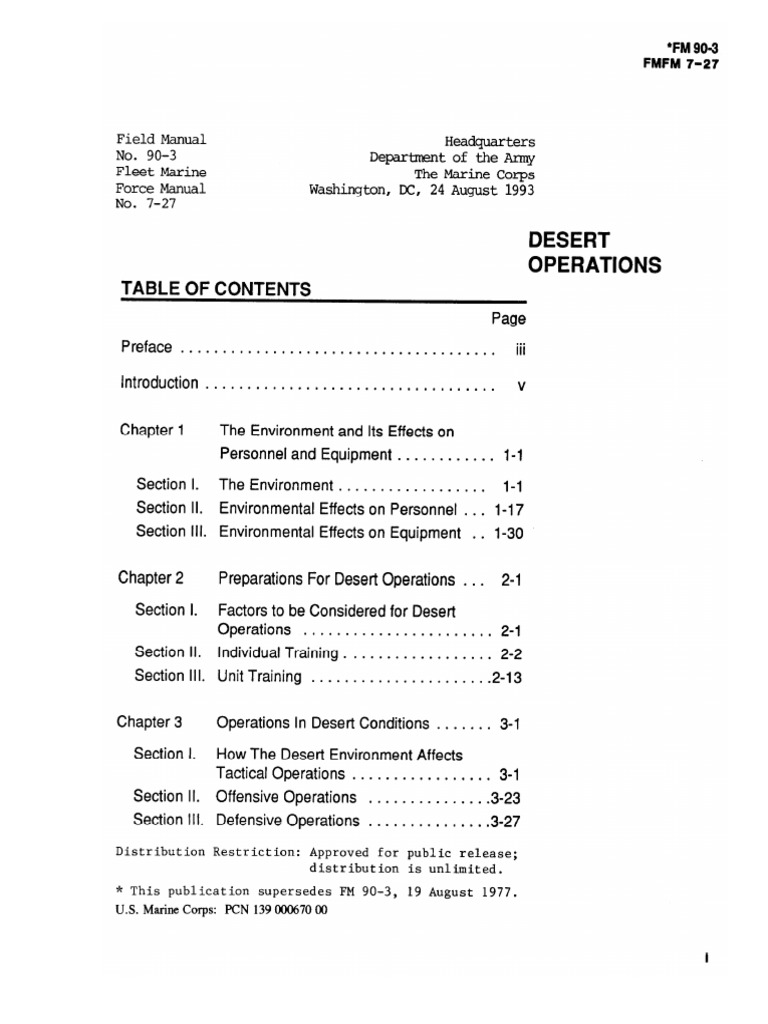 Us Army Desert Operations | PDF | Dehydration | Desert