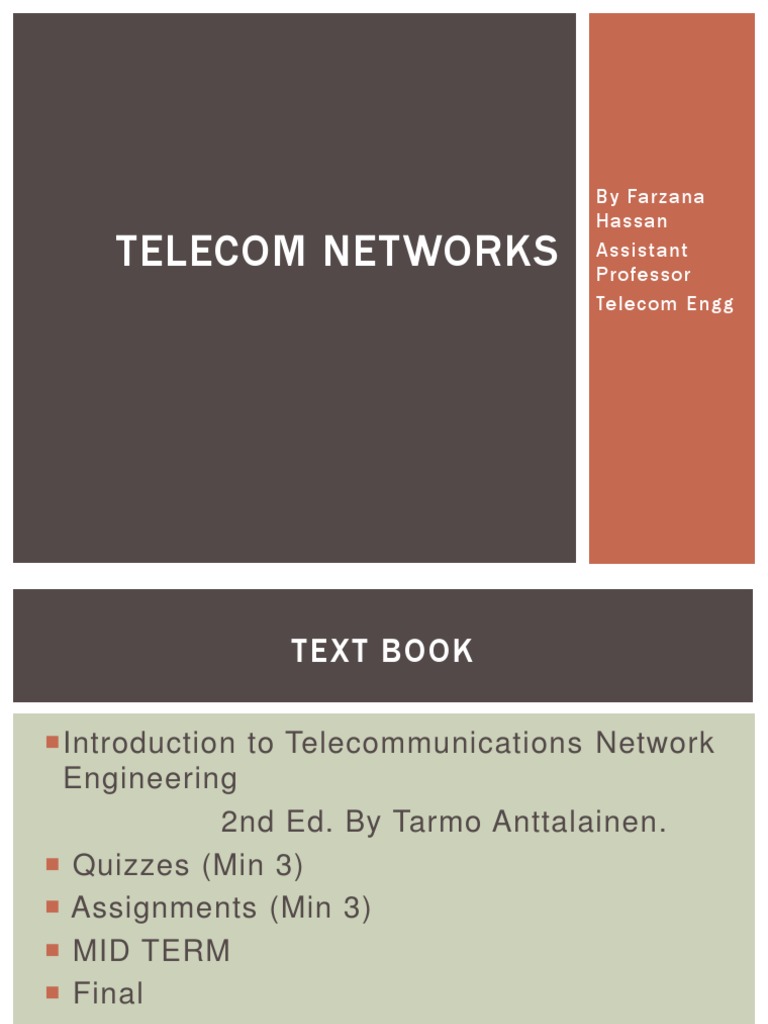 Telecom Networks Lecture1 | PDF | Telephone Exchange | Telephone