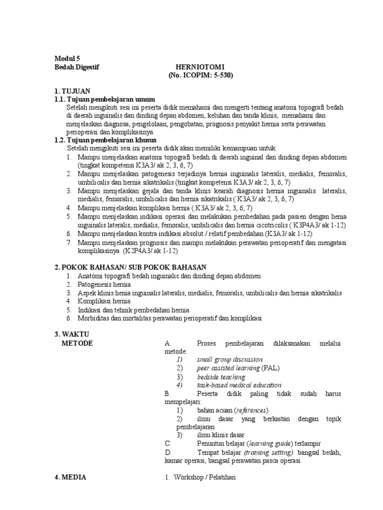 Modul Bedah Hernia untuk Mahasiswa | PDF | Pengembangan Diri | Sains & Matematika