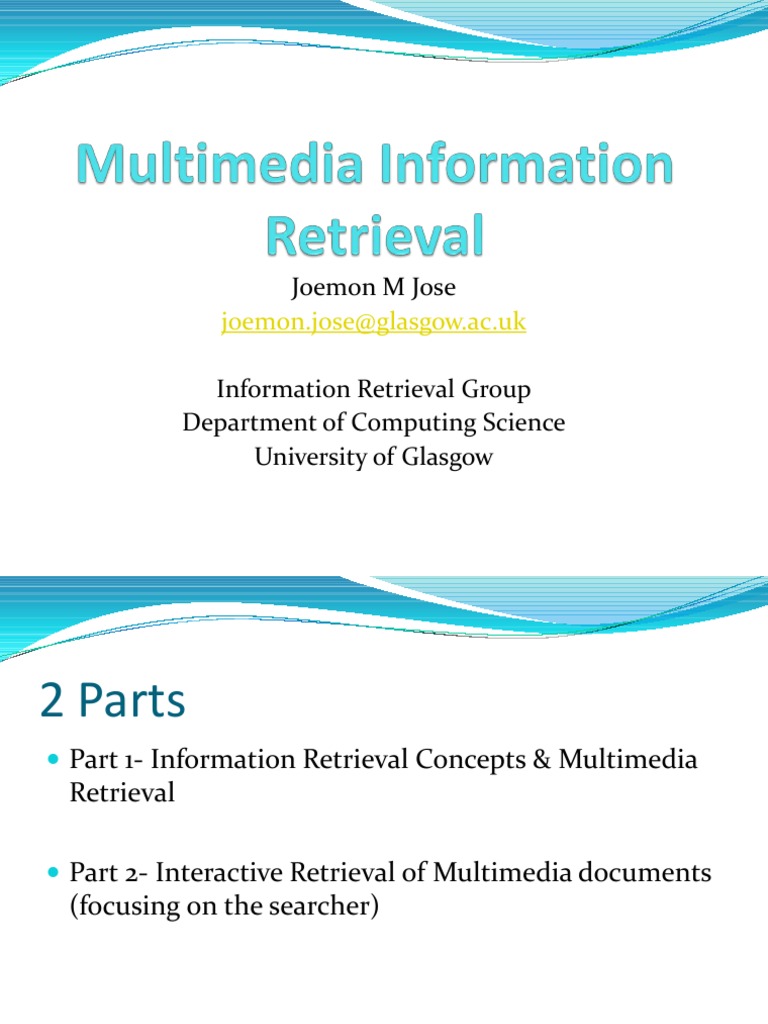 Multimedia Retrieval Concepts Explained | PDF | Information Retrieval ...