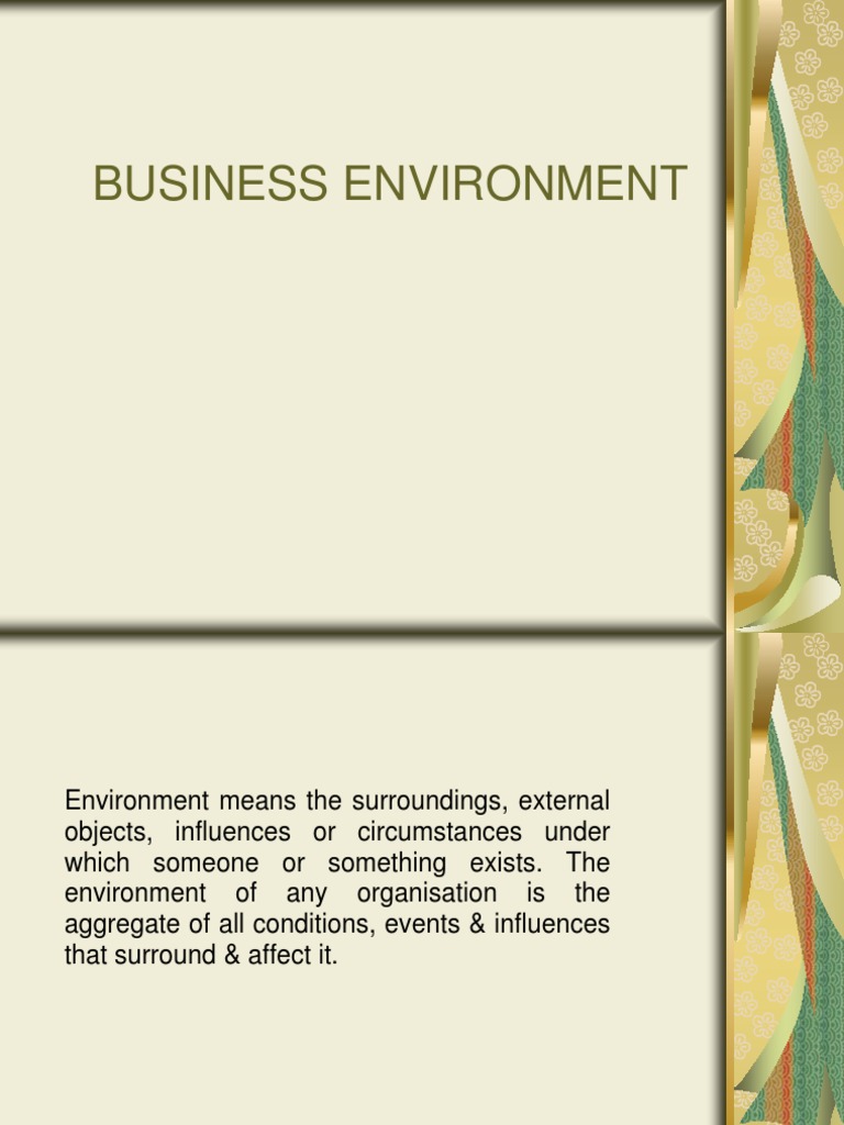Understanding Business Environment Factors | PDF | Strategic Management ...