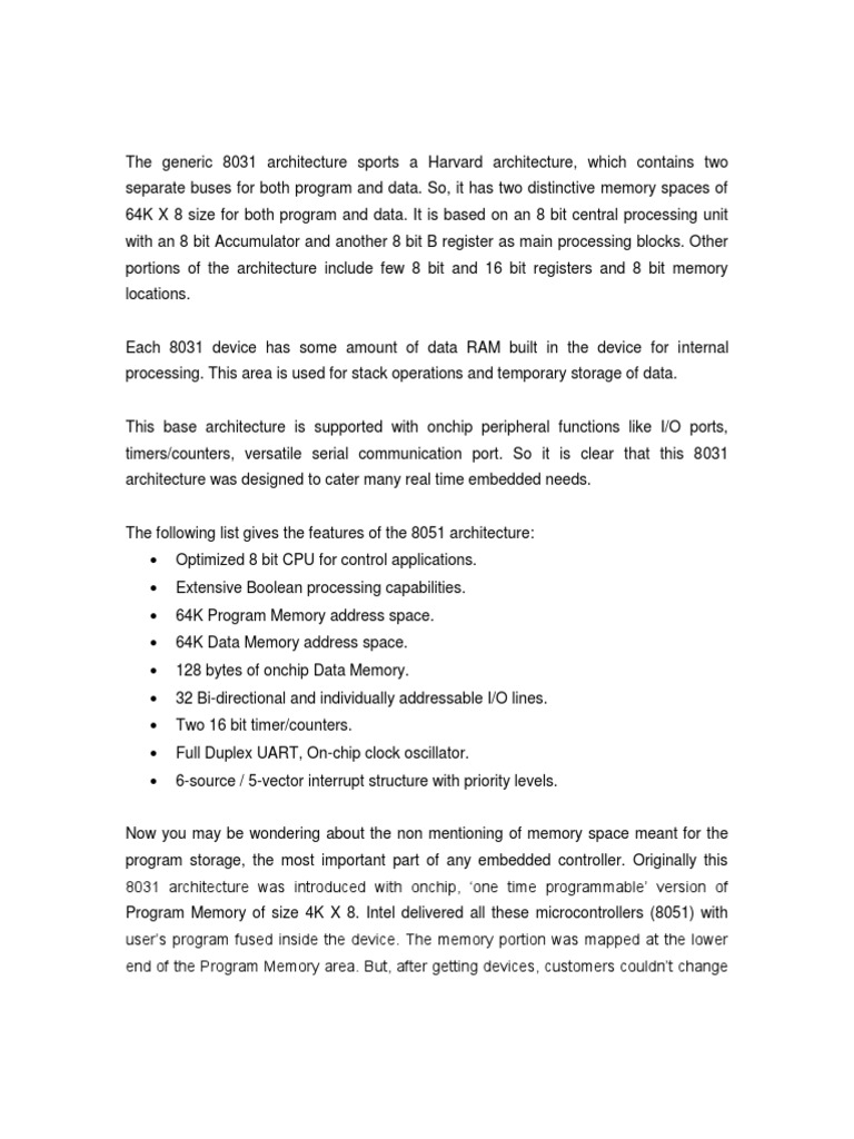 8051 Pdf Microcontroller Random Access Memory