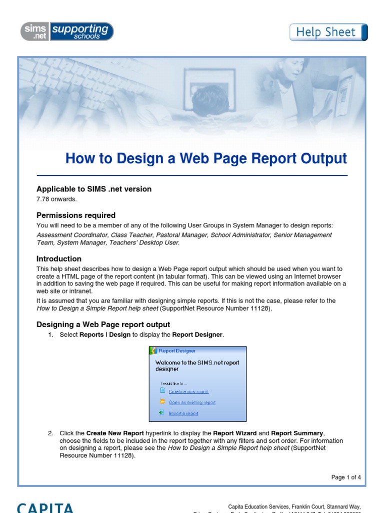 How To Design A Web Page Report Output | PDF | Web Page | Hyperlink