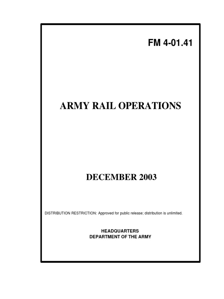 Us Army Rail Operations | PDF | Rail Transport | Train