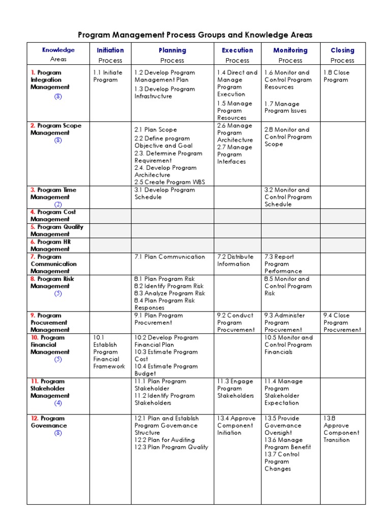 Program Management Process Overview | PDF | Risk Management | Audit