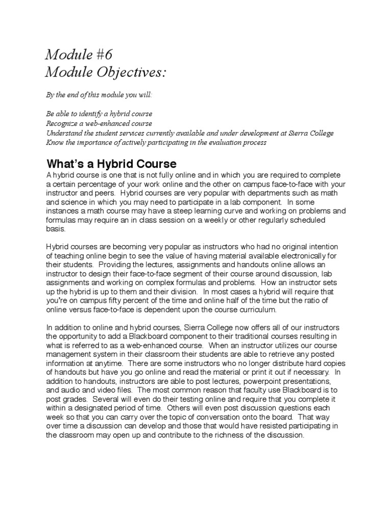 Module Six Lecture | PDF | Lecture | Classroom