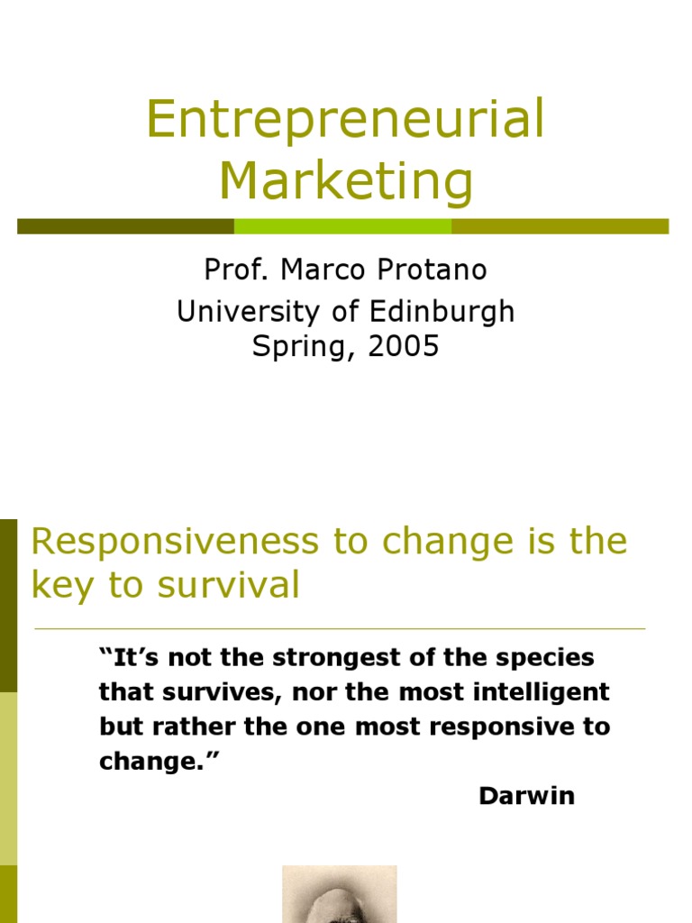 Entrepreneurial Marketing | PDF | Entrepreneurship | Marketing