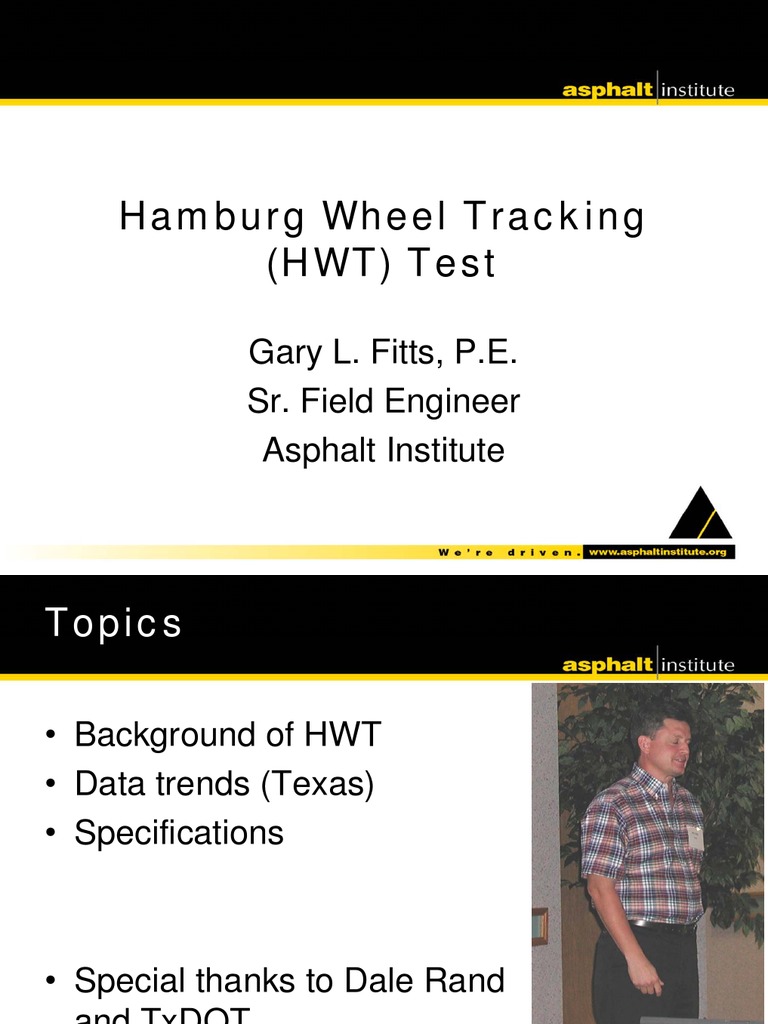 Hamburg Wheel Tracking Test | PDF | Road Surface | Applied And ...