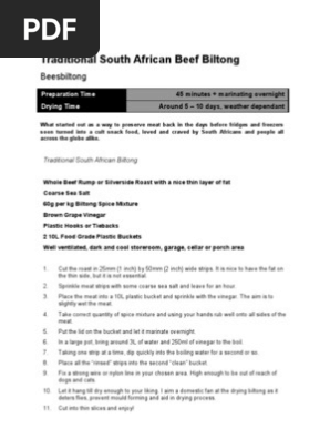 Biltong Recipe Book Pdf | Bryont Blog
