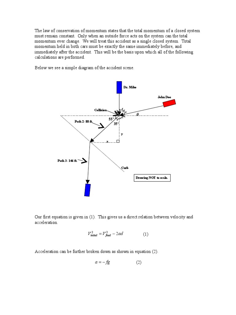 Crash Equations | PDF | Momentum | Sine