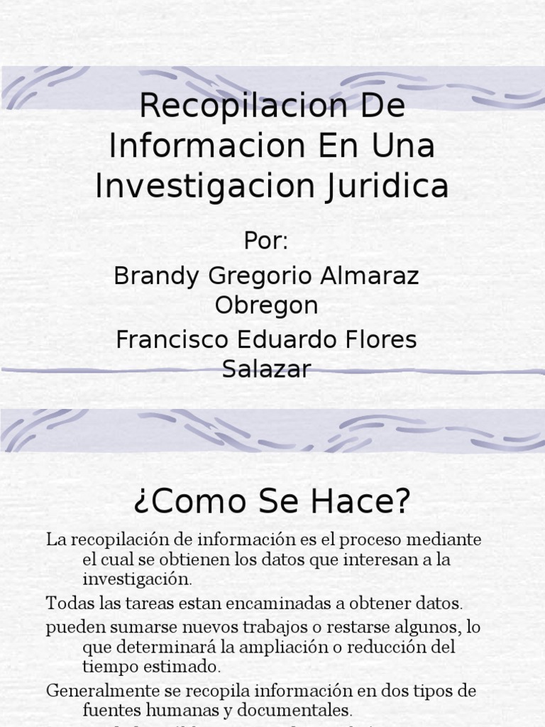 Qué es la recopilación de información | PDF | Información | Ciencia ...
