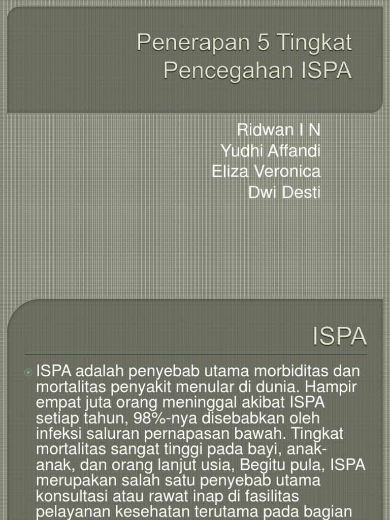 Penerapan 5 Tingkat Pencegahan ISPA | PDF