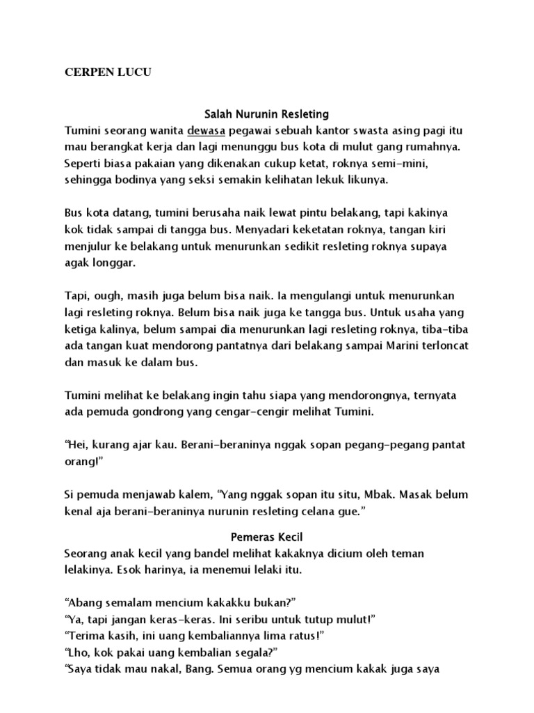 Cerpen Lucu | PDF