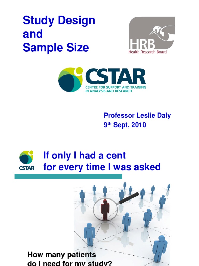 Cstar - Leslie - Daly - Study Design and Sample Size HRB Revised 130910 ...