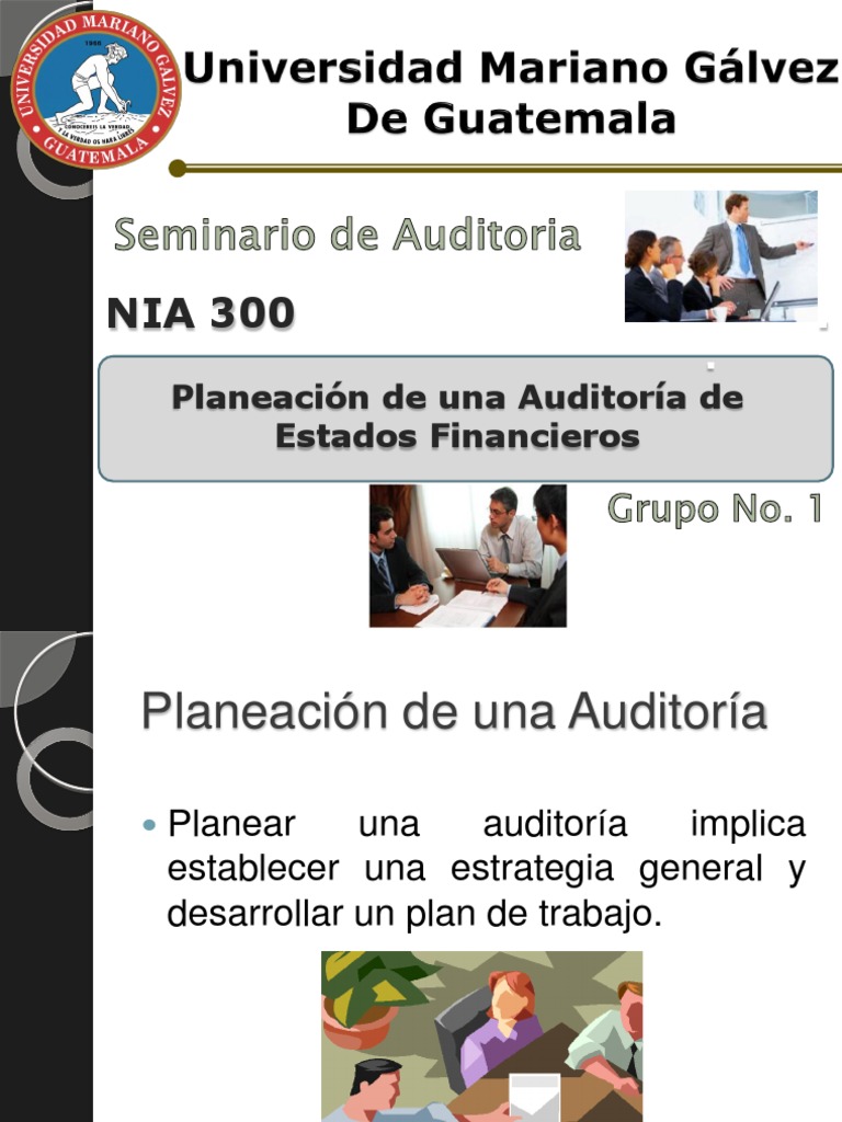 NIA 300.pptx | Auditoría financiera | Planificación