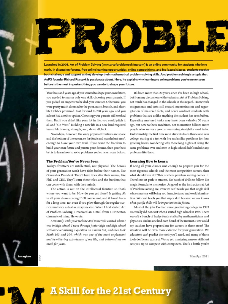 Problem Solving Rusczyk | PDF | Teaching Mathematics | Cognition