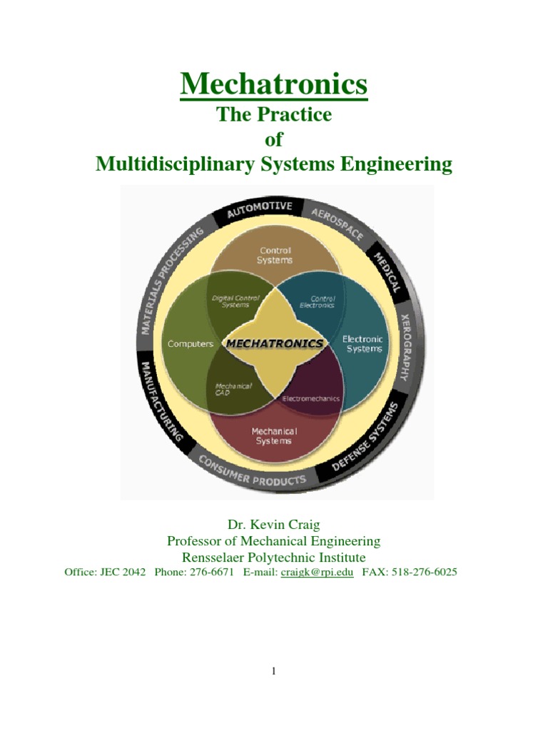 Mechatronics Course Syllabus | PDF | Mechatronics | Control Theory