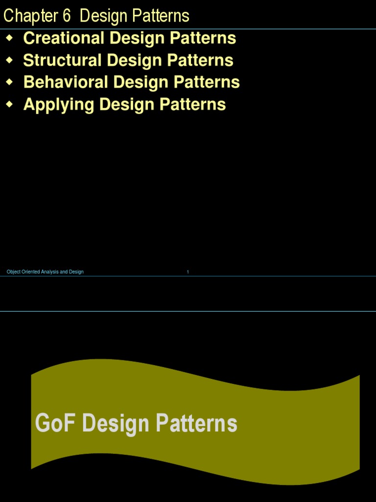Creational Design Patterns Structural Design Patterns Behavioral Design ... Creational Design Patterns Structural Design Patterns Behavioral Design ...