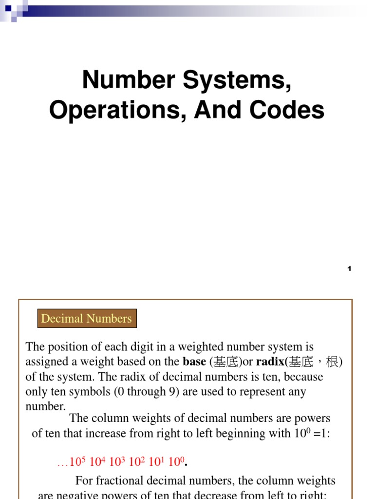 Number Systems, Operations, and Codes | PDF | Binary Coded Decimal | Ascii