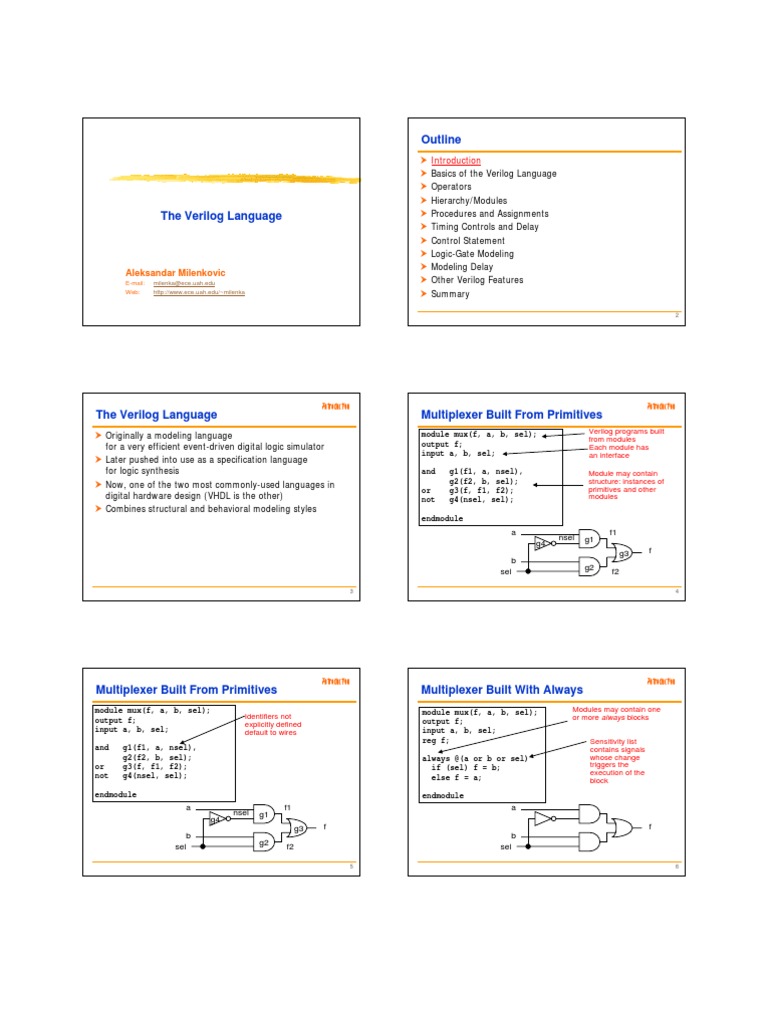 Verilog Tut | PDF | Logic Synthesis | C (Programming Language)