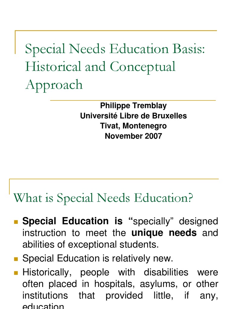 History Inclusive Education | PDF | Inclusion (Education) | Special ...