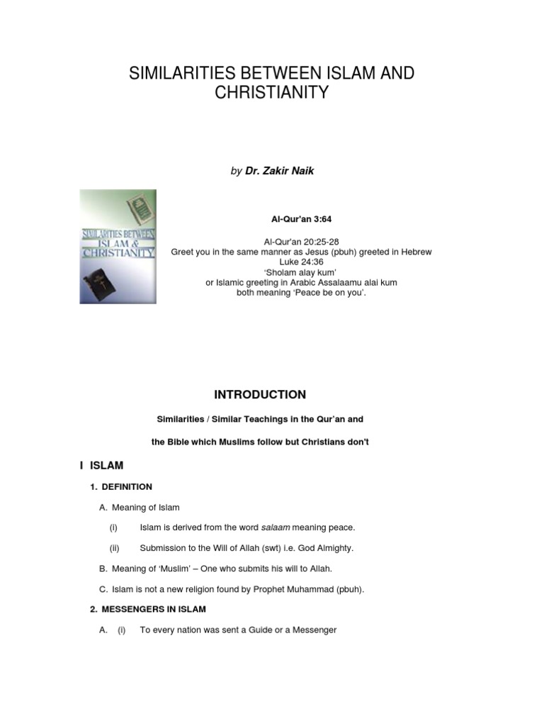 Similarities Between Islam and Christianity (References) | PDF ...
