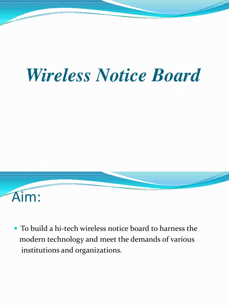 Wireless Notice Board | PDF | Short Message Service | Enterprise Java Beans