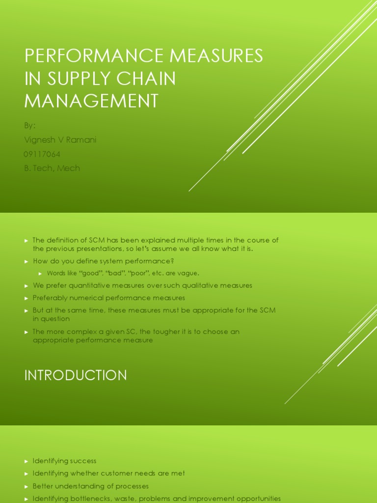 Performance Measures in Supply Chain Management | PDF | Inventory ...