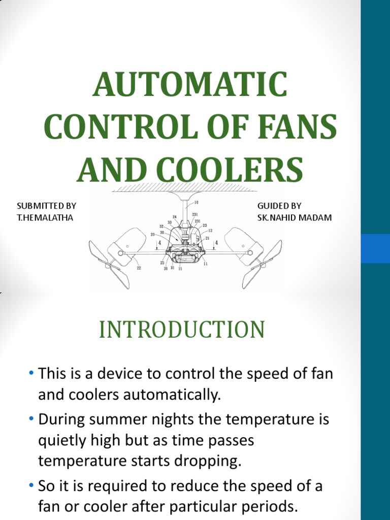 Automatic Control of Fans and Coolers | PDF | Relay | Switch