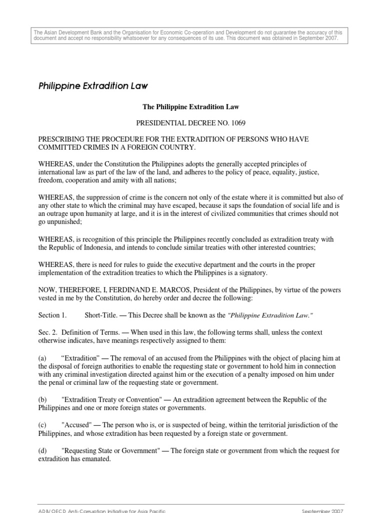 1 extradition.pdf | Extradition | Arrest