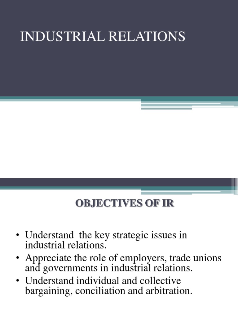Industrial Relations | PDF | Industrial Relations | Trade Union