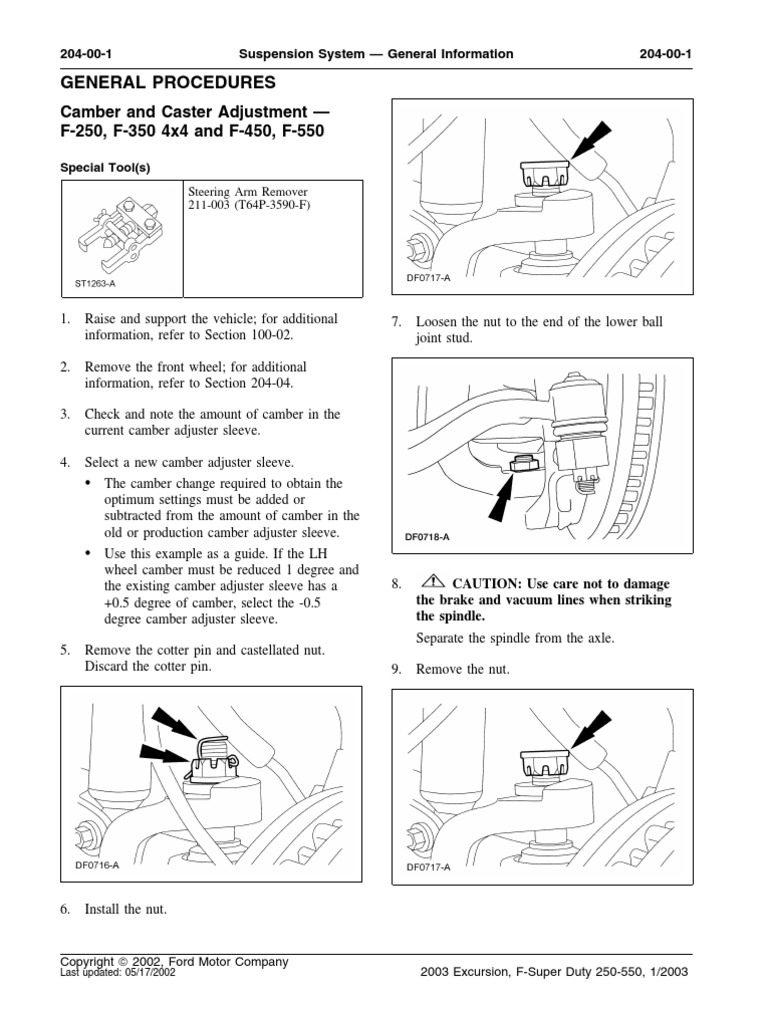 f250 2wd Alignment Process | PDF