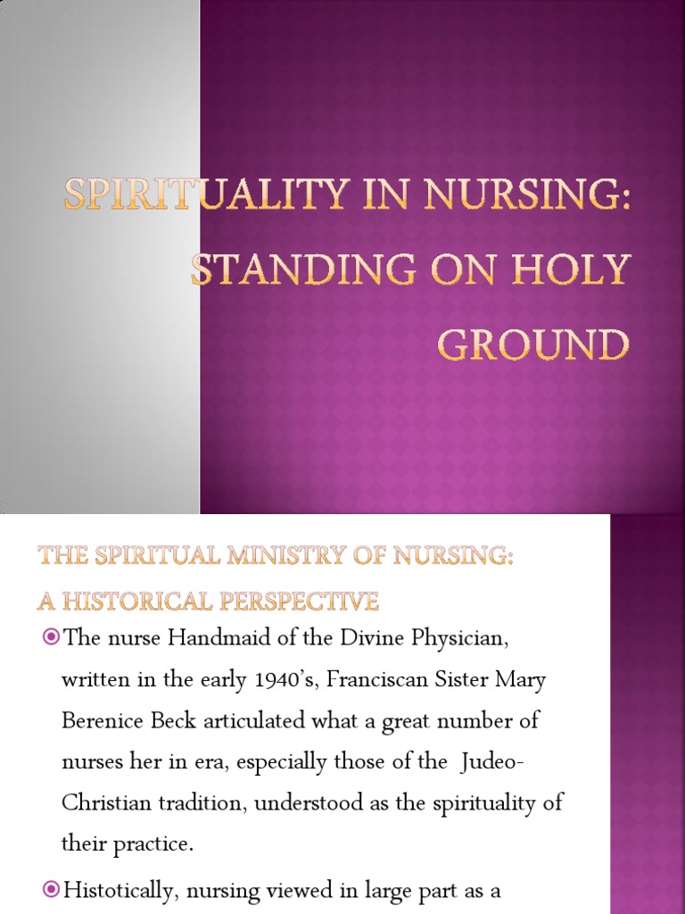 Spirituality in Nursing | PDF | Holism | Spirituality