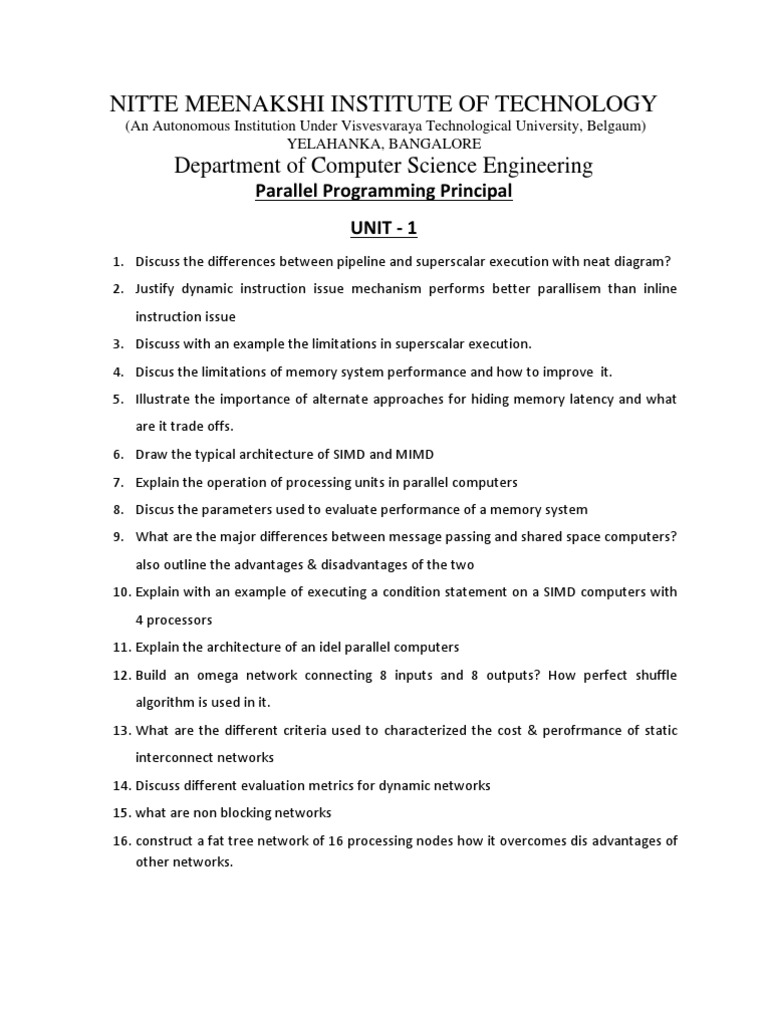 Nitte Meenakshi Institute of Technology: Department of Computer Science Engineering | PDF | Business