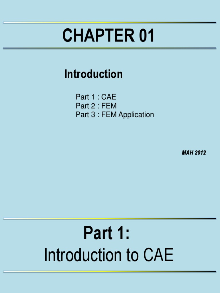 FEM and CAE Applications Overview | PDF | Finite Element Method ...