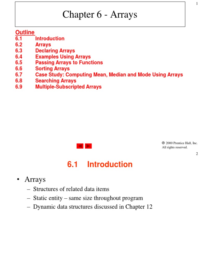 C Chap06 | PDF | C (Programming Language) | Array Data Type
