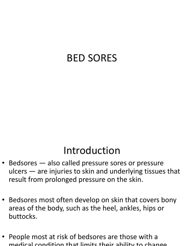 Bed Sores | PDF | Surgery | Medicine